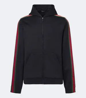 Gucci Web Stripe Hoodie - Blue