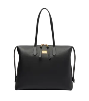 Dolce & Gabbana Vittoria Large Leather Tote Bag - Black