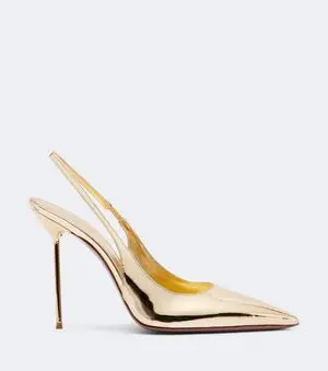 Paris Texas Lidia Metallic Leather Slingback Pumps - Gold