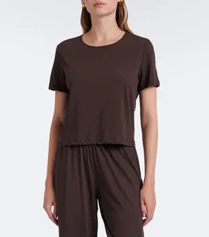 LESET Milo Cropped Cotton T-shirt