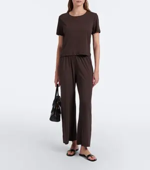 LESET Milo Cropped Cotton T-shirt