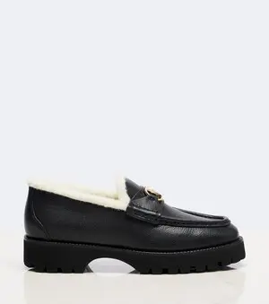 Valentino Garavani Vlogo Leather Loafers - Black