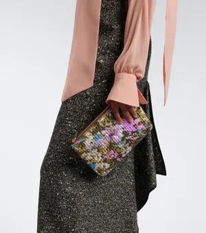 Valentino Garavani Vlogo Floral Jacquard Pouch