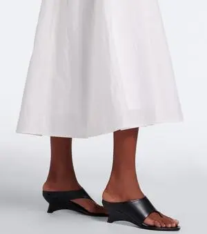 RÓHE Off-shoulder Cotton-blend Midi Dress - White