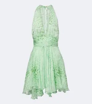 Roberto Cavalli Printed Silk Mini Dress