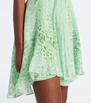Roberto Cavalli Printed Silk Mini Dress