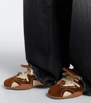 Acne Studios Leather And Suede Sneakers - Brown