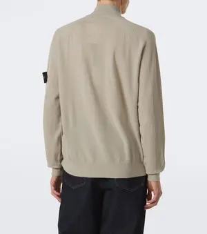 Stone Island Compass Wool-blend Zip-up Sweater
