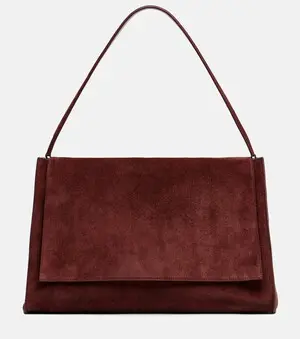 Nour Hammour Amal Suede Shoulder Bag - Brown