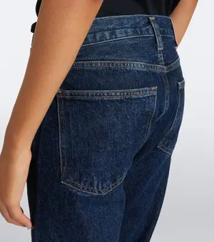 AGOLDE Stovepipe Straight Jeans In Medium Indigo