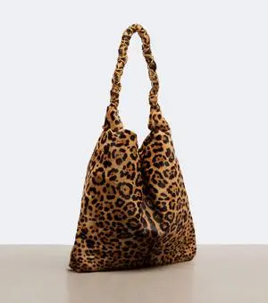 Saint Laurent Amalia Leopard-print Calf Hair Shoulder Bag