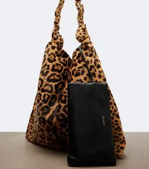 Saint Laurent Amalia Leopard-print Calf Hair Shoulder Bag