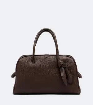 Jacquemus Leather Bowling Bag - Brown