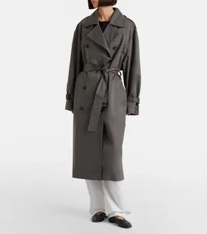 TOTEME Double-breasted Cotton-blend Trench Coat