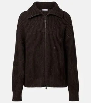 Brunello Cucinelli Monili Zip-up Sweater