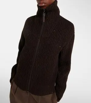 Brunello Cucinelli Monili Zip-up Sweater