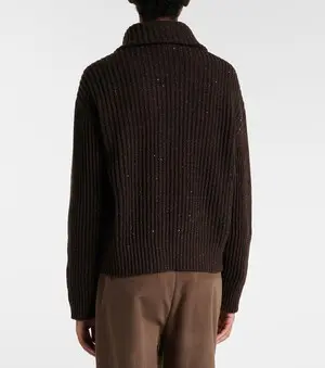 Brunello Cucinelli Monili Zip-up Sweater