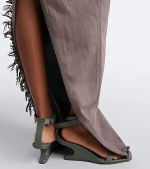 Rick Owens Distressed Denim Bustier Gown