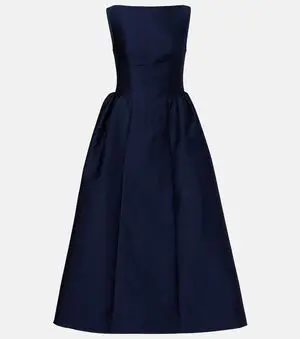 Roland Mouret Taffeta Midi Dress - Blue