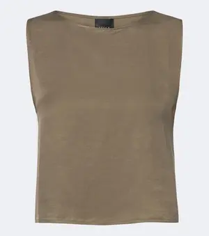 LESET Daniel Cropped Top - Green