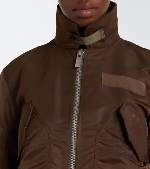Sacai Layered Technical Bomber Jacket - Brown