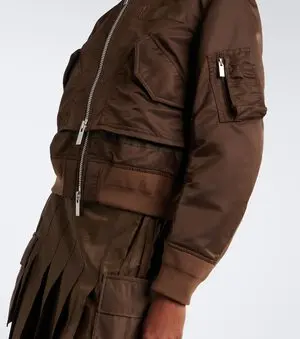 Sacai Layered Technical Bomber Jacket - Brown
