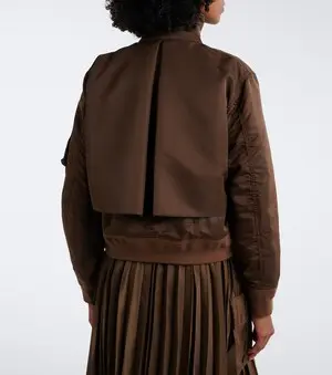 Sacai Layered Technical Bomber Jacket - Brown