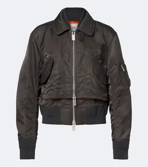 Sacai Layered Technical Bomber Jacket - Green