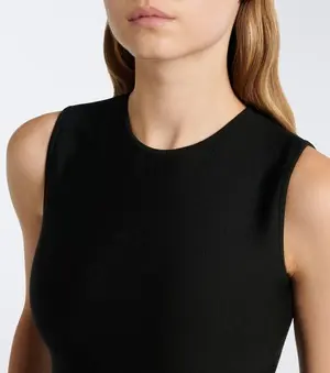 Alexander McQueen Lace-trimmed Peplum Top