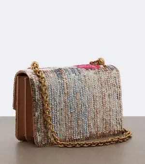Valentino Garavani Vain Small Sequined Floral Shoulder Bag