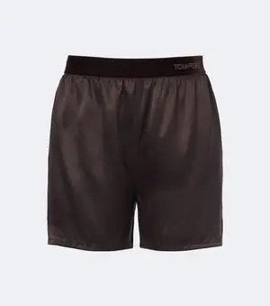 TOM FORD Silk Shorts - Brown