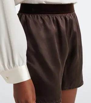 TOM FORD Silk Shorts - Brown