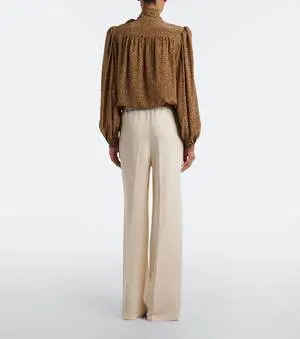 Valentino Garavani Cady Couture Wide-leg Pants
