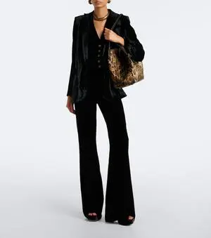 Etro Leopard-print Velvet Tote Bag