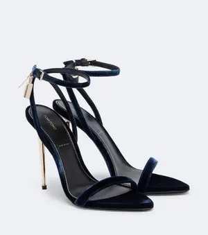 TOM FORD Padlock Velvet Sandals
