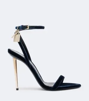 TOM FORD Padlock Velvet Sandals