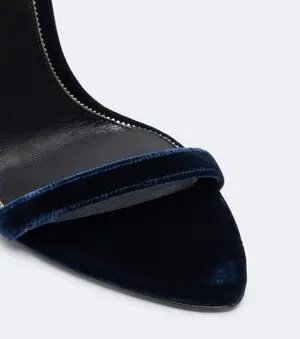TOM FORD Padlock Velvet Sandals
