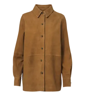 RÓHE Suede Shirt - Brown