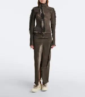 Rick Owens Jumbolace Denim Sneakers - White