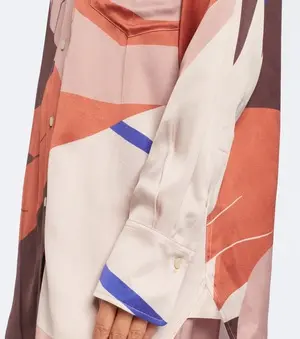 Victoria Beckham Printed Crêpe Satin Shirt