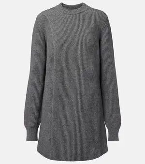 JIL SANDER Ribbed-knit Wool Sweater - Grey