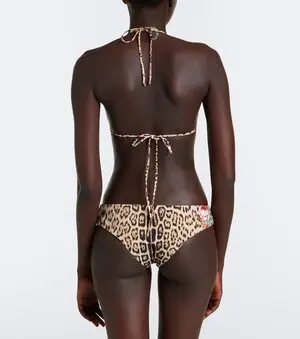 Roberto Cavalli Leopard-print Cut Out One Piece Swimsuit