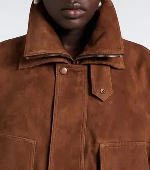 Magda Butrym Suede Bomber Jacket