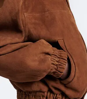 Magda Butrym Suede Bomber Jacket