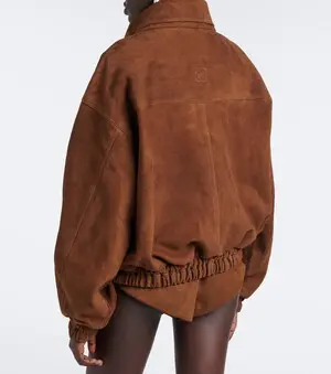 Magda Butrym Suede Bomber Jacket