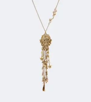 Dries Van Noten Embellished Pendant Necklace - Gold