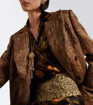 Dries Van Noten Embellished Pendant Necklace - Gold