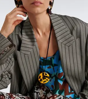 Dries Van Noten Embellished Pendant Necklace - Yellow