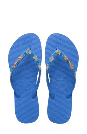 Havaianas Slim Glow Embellished Water Resistant Flip Flop