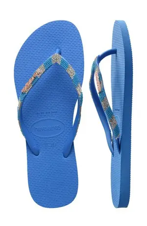 Havaianas Slim Glow Embellished Water Resistant Flip Flop